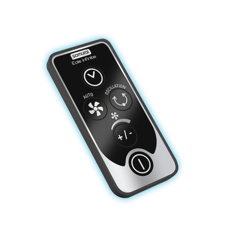 Ventilador de Torre SAMURAI Eole Infinite Negro con Plateado - Imusa