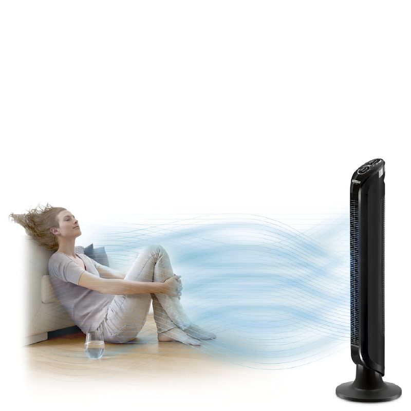 Ventilador de Torre SAMURAI Eole Negro - Imusa