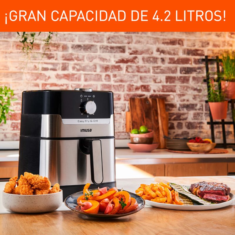 Freidora Easy Fry & Grill 2 en 1 negro Imusa - Imusa