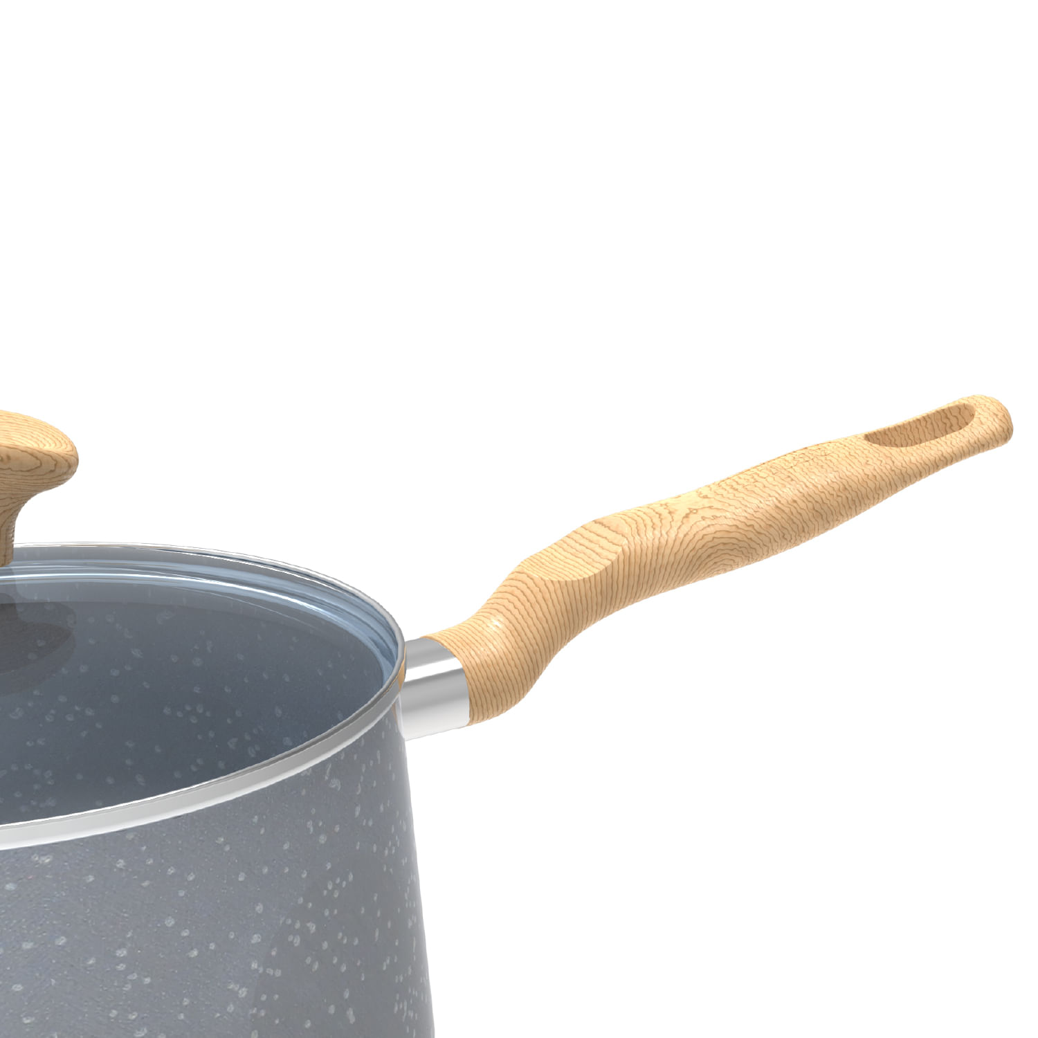 Perol Pastelero IMUSA Natural Stone de 20cm con Tapa de Vidrio ...