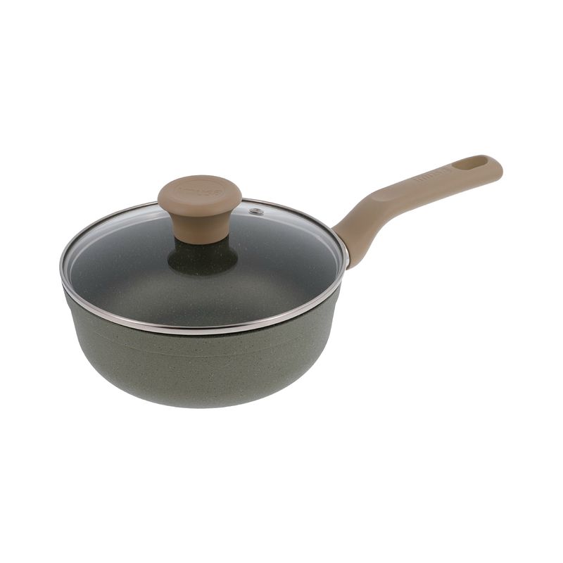 Perol IMUSA TERRA de 18cm Verde con tapa de vidrio - Imusa