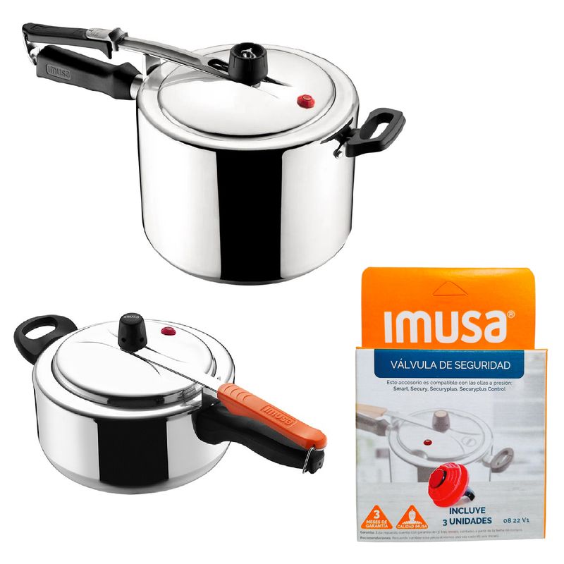 Repuesto de Válvula de Seguridad de 2 posiciones para Ollas a presión con cierre interno x3 ...