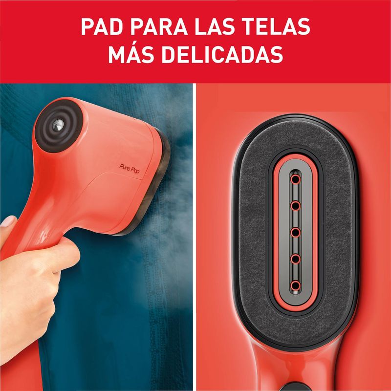 Plancha Vertical T-FAL Pure Pop Coral con Pad Reversible - Imusa