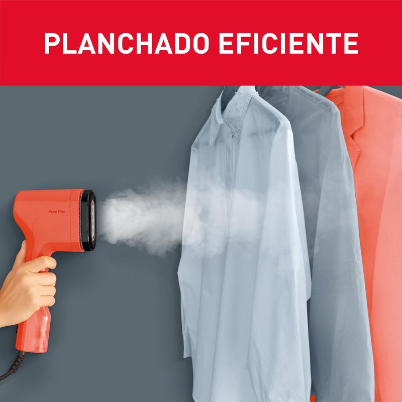 Plancha Vertical T-FAL Pure Pop Coral con Pad Reversible - Imusa