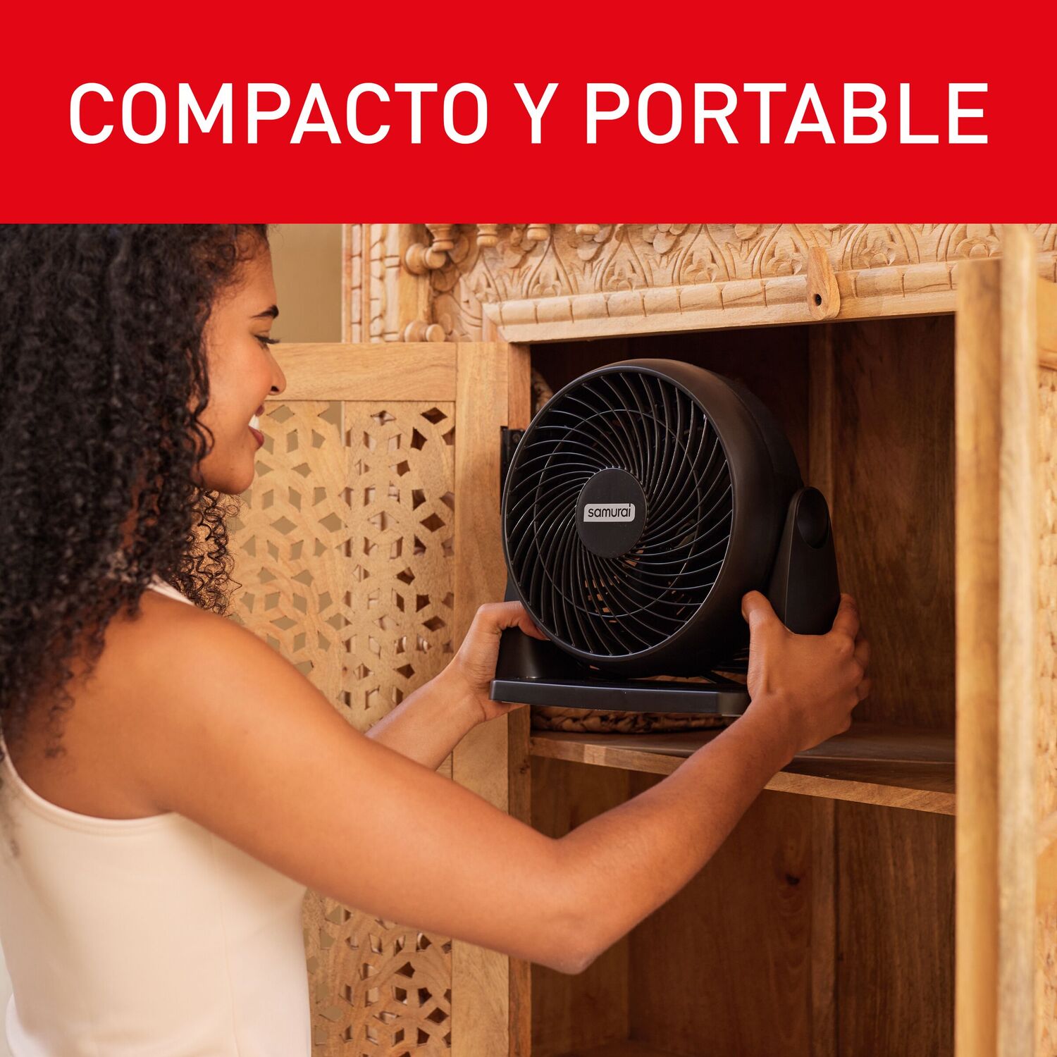 Ventilador SAMURAI Compact Force 3 en 1 Negro - Imusa