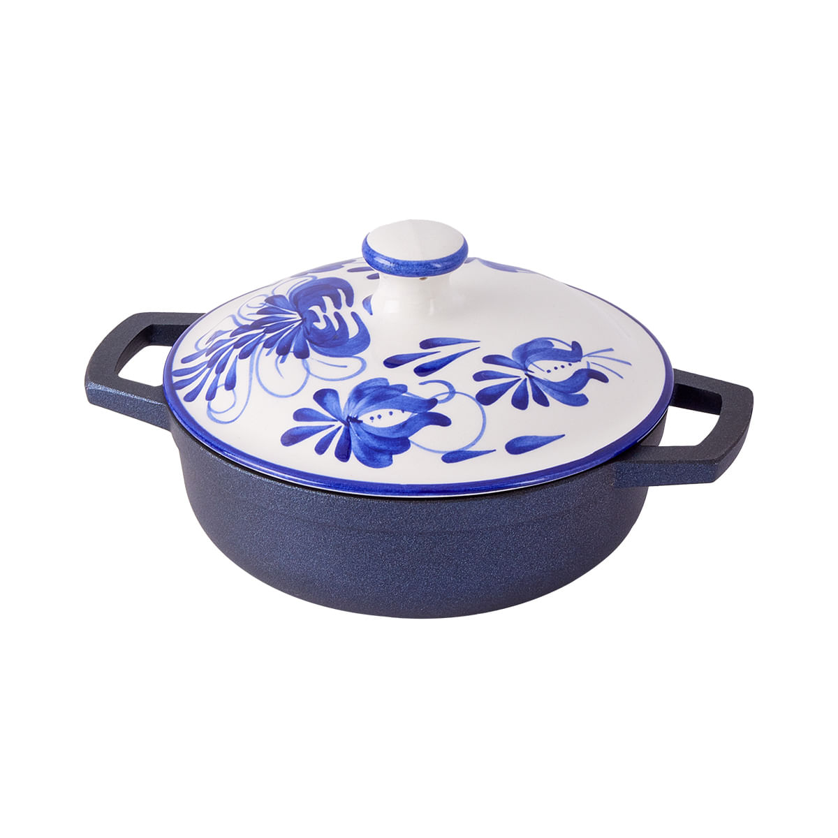 Caldero IMUSA Carmen de Viboral 14cm Aluminio Azul Fundido Tapa de ...